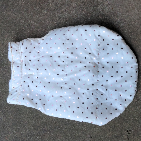 Dog | Dog Jacket Poly Filled With Velcro Closure Outer Beige With Rose ...